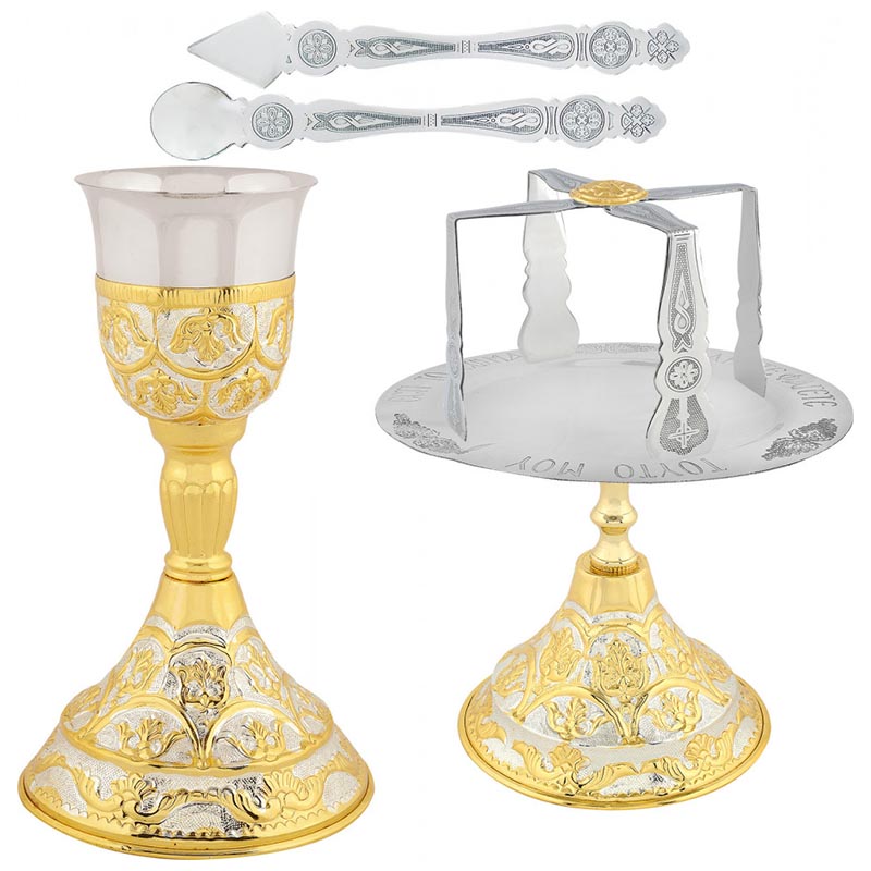 Putirski set (ruski stil) 400 ml – pozlata i srebrna patina