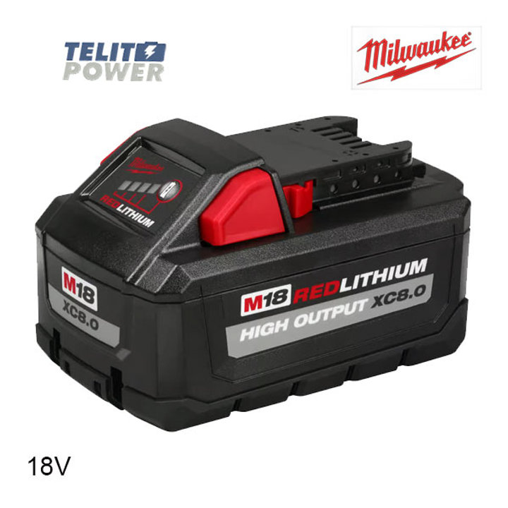 Milwaukee REDLITHIUM M18 High Output 8Ah – 18V Li-Ion baterija