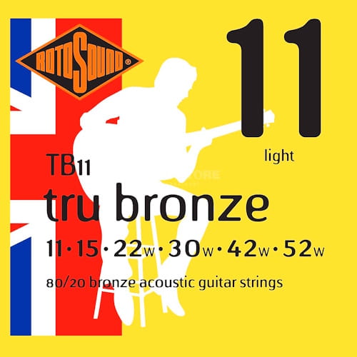 Žice za akustičnu gitaru Rotosound TB11 Tru Bronze 11-52 Light 011-052