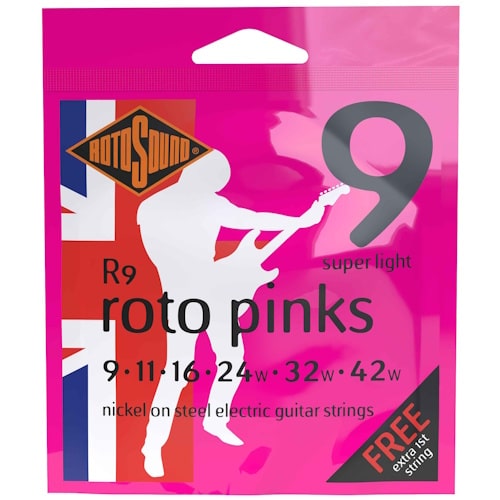 Žice za električnu gitaru Rotosound Roto Pink R9 009-042 9-11-16-24-32-42 Super Light