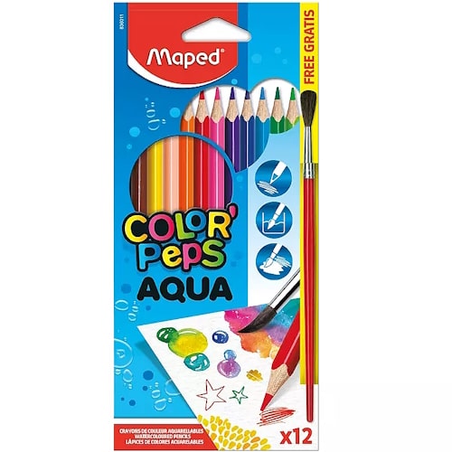 Bojice drvene akvarel Maped 12 boja M836011 Color Peps Aqua