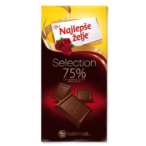Najlepše želje Selection crna 75% 75g