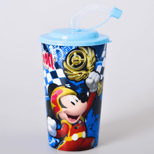 Čaša PVC sa cevčicom Mickey Mouse 450ml tubule 319826