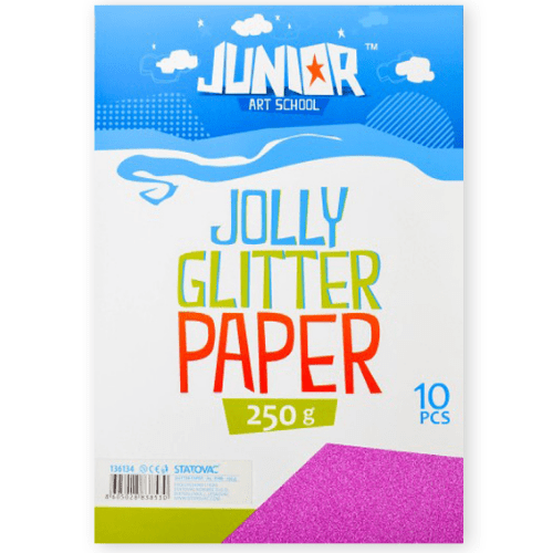 Papir sa šljokicama Jolly glitter 250g roze A4 10K 136134