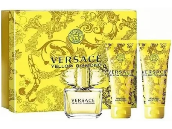 Versace Yellow Diamond Gift Set ( EDT 50ml + SG 50ml + BL 50ml )