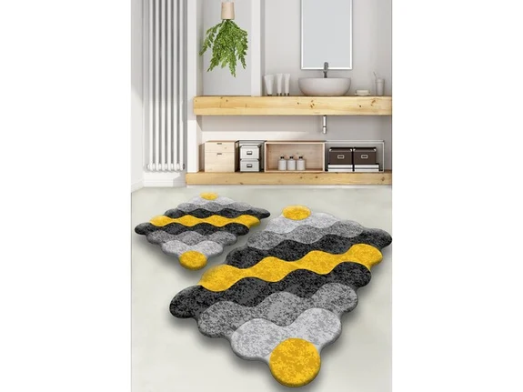 Lessentiel Maison Prostirka za kupatilo set 2 komada Circle