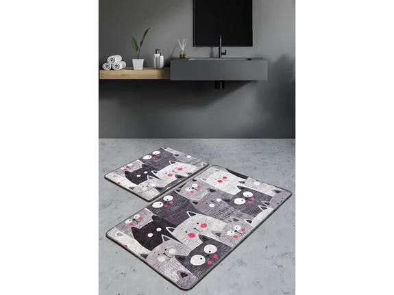 Lessentiel Maison Prostirka za kupatilo set 2 komada Meow