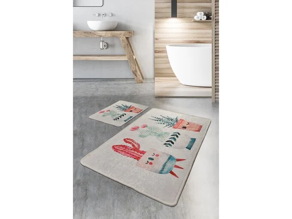 Lessentiel Maison Prostirka za kupatilo set 2 komada Happy Cactus
