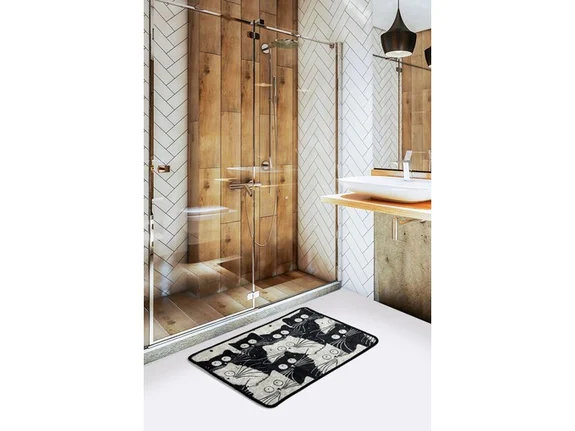 Lessentiel Maison Prostirka za kupatilo White Cats DJT