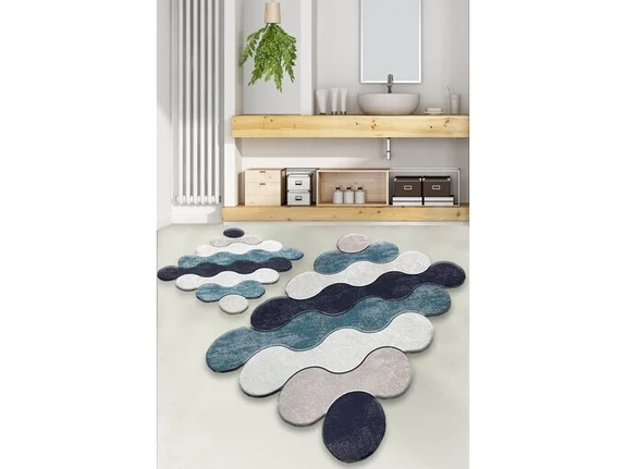 Lessentiel Maison Prostirka za kupatilo set 2 komada Circle