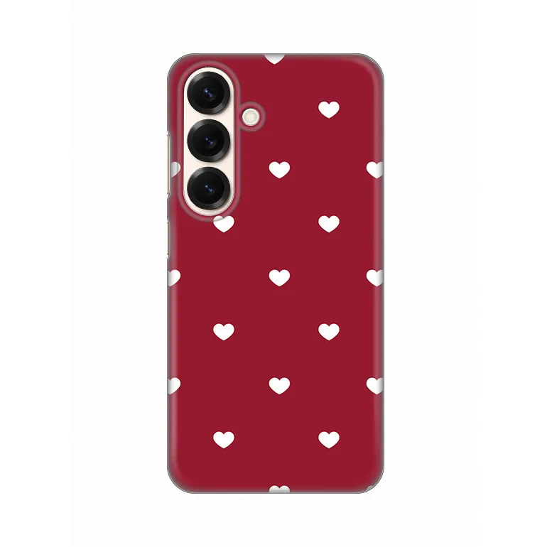 Maska Silikonska Print Skin za Samsung S931B Galaxy S25 Burgundy Hearts