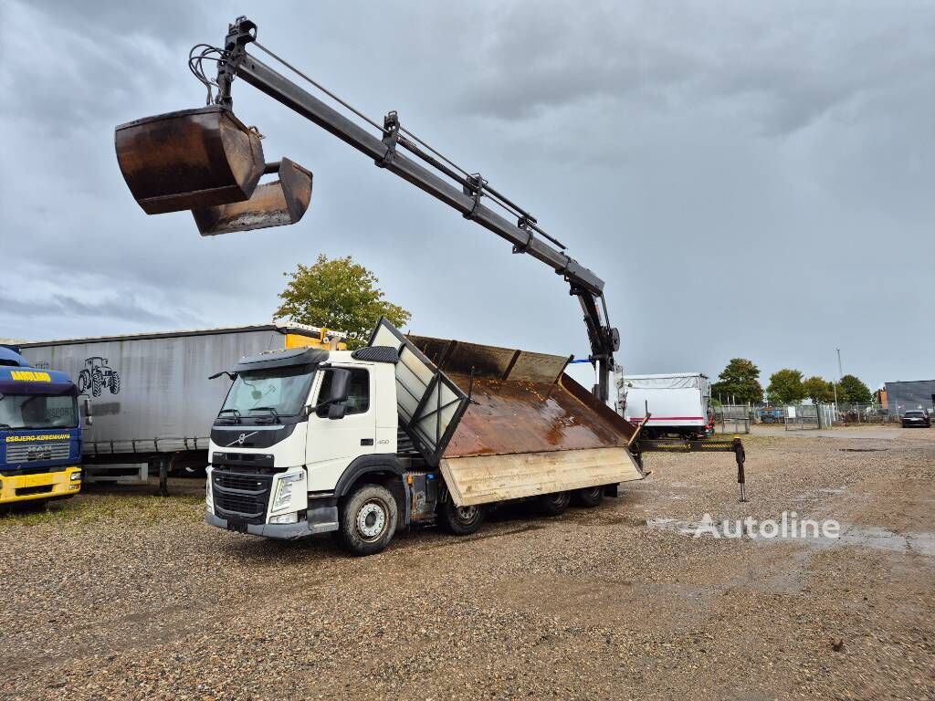 Volvo FM 460 8x4/4 //HIAB 211 EP-4 // 3 sidetip kiper