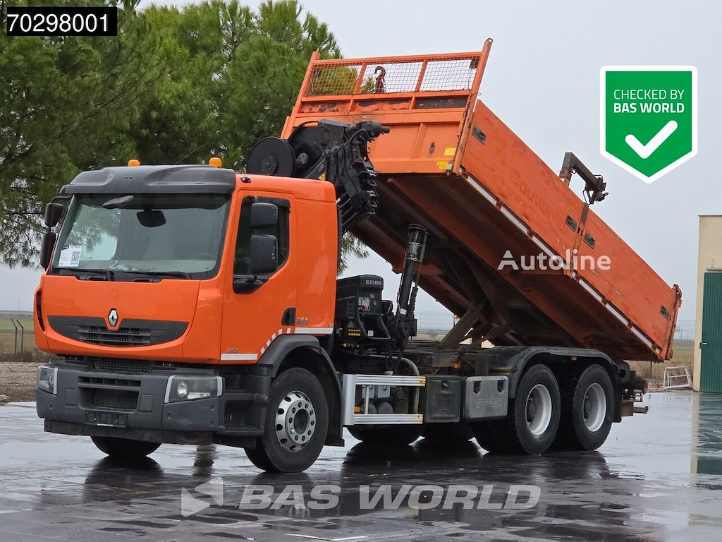 Renault Premium 430 Lander 6X4 HIAB 211 EP-4 GruaTipper Big-Axle Automat kiper