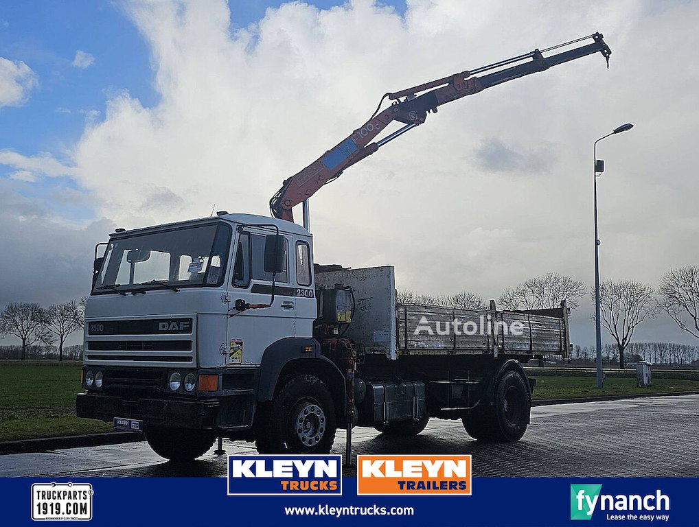 DAF 2300 TURBO FRENCH TIPPER CRANE kiper