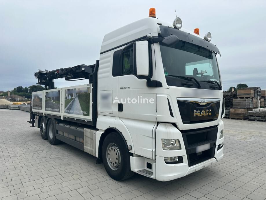 MAN TGX 26.480, ENGINE COMPLETELY OVERHAULED kamion s ravnom platformom