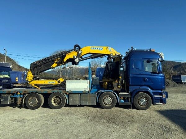 Scania R580 *8x2 *EFFER 955 +JIB +WINCH *BED 6.5+1.2m *EURO 6 kamion s ravnom platformom