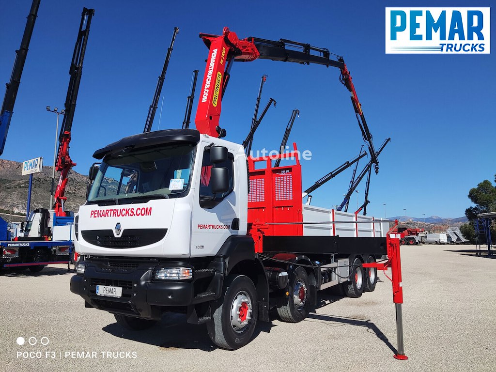Renault KERAX 430 DXI 8X4 kamion s ravnom platformom