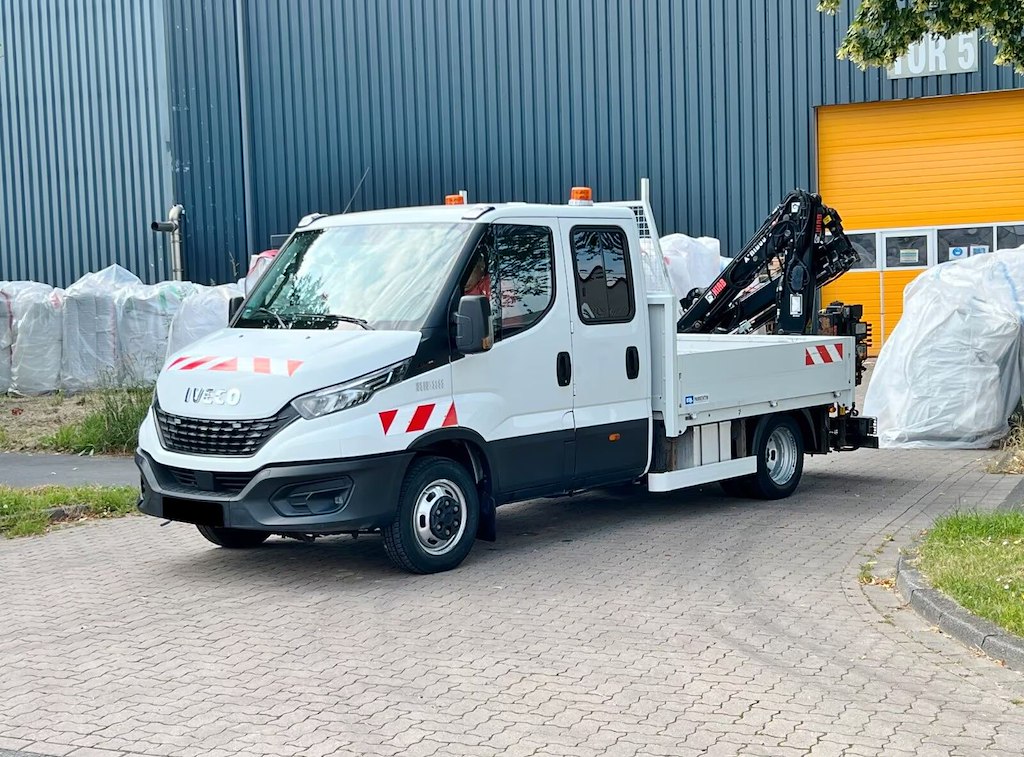 IVECO Daily 50C18 Doka / +Crane / kamion s ravnom platformom