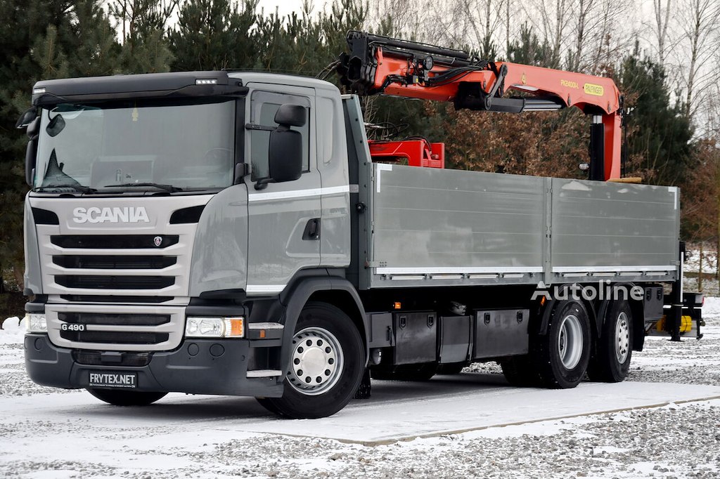Scania G490 kamion s ravnom platformom