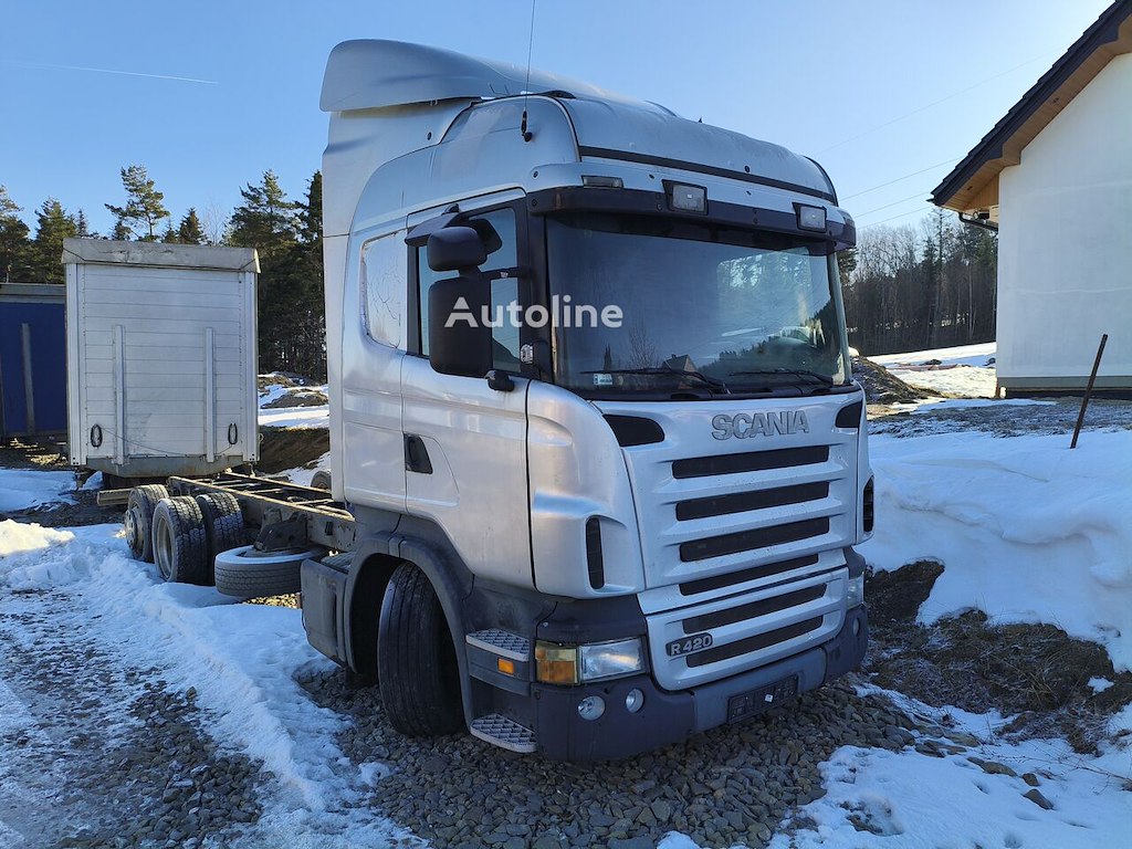 Scania R420 6x2 pod autolawete klima retarder manual kamion šasija