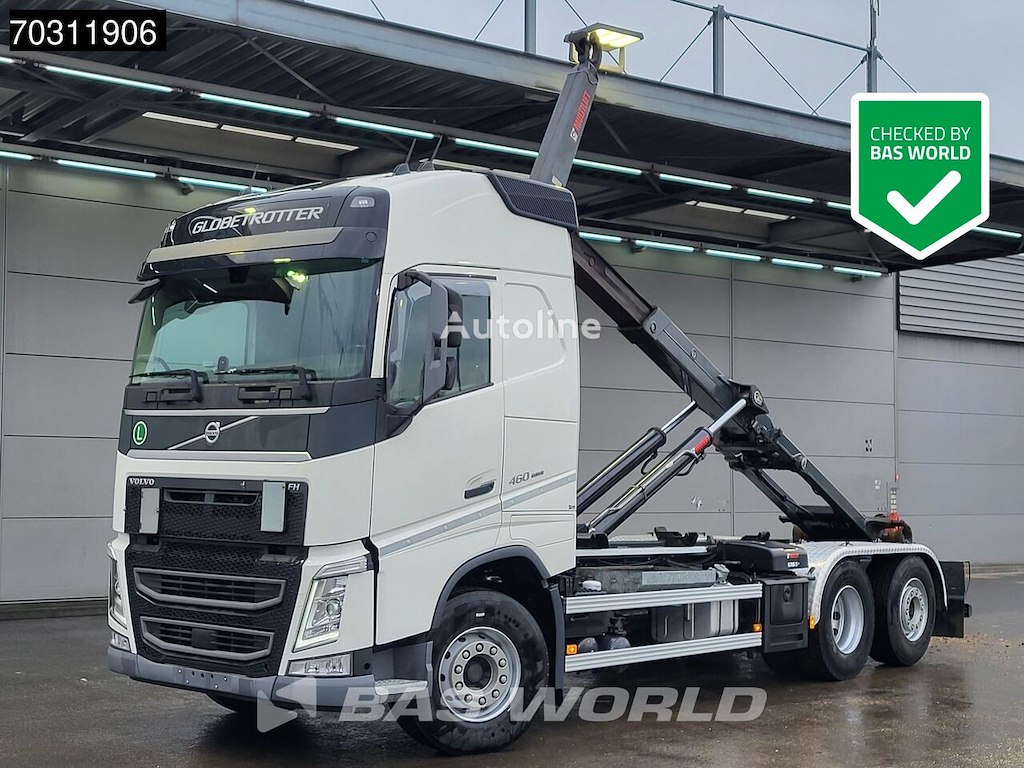 Volvo FH 460 6X2 HIAB ULT21S61 containersystem Lift+steering axle Auto kamion rol kiper