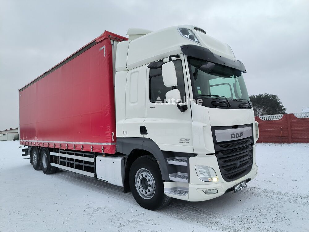 DAF CF/410/ AUTOMAT/ SOLÓWKA/6x2/ DŁ. ZAB.8,80/ OŚ SKRENTNA kamion sa klizna zavesa cerada