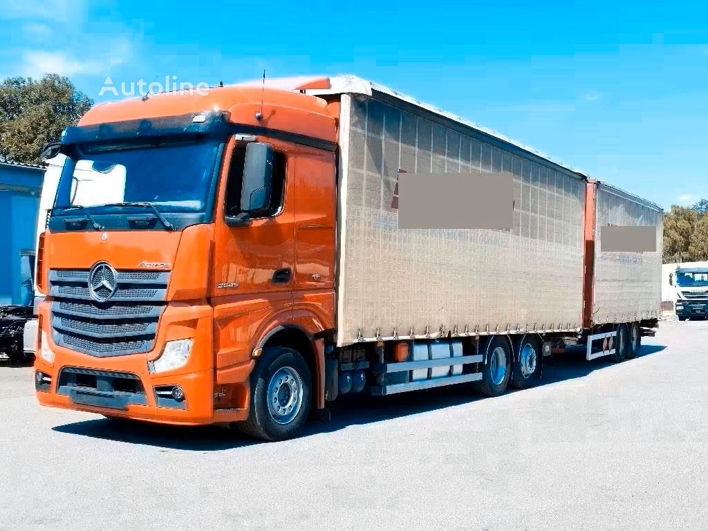 Mercedes-Benz Actros 2545 kamion sa klizna zavesa cerada + prikolica sa kliznom ceradom