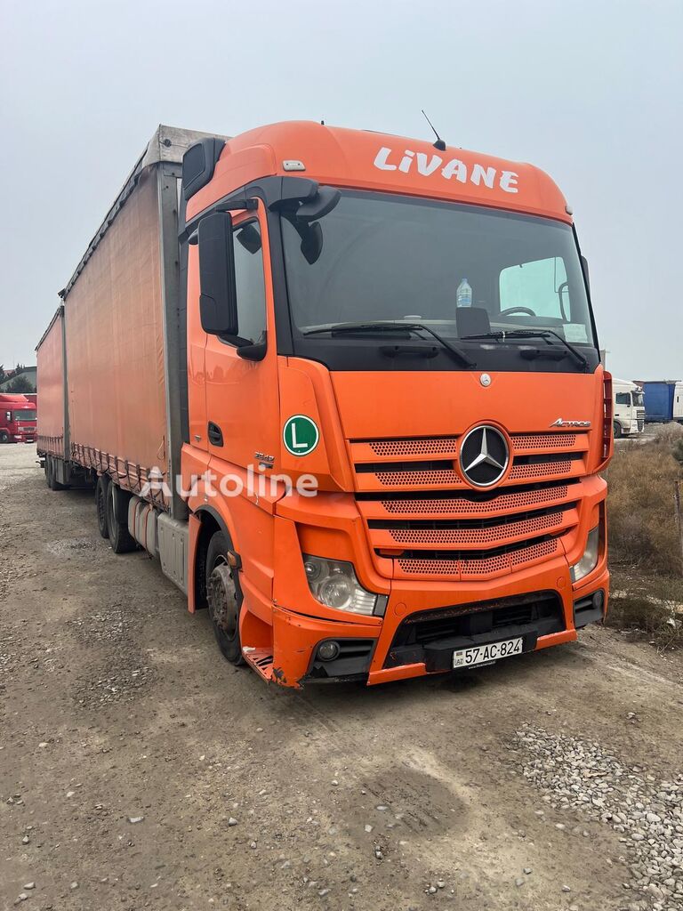 Mercedes-Benz Actros 2542 kamion sa klizna zavesa cerada + prikolica sa kliznom ceradom