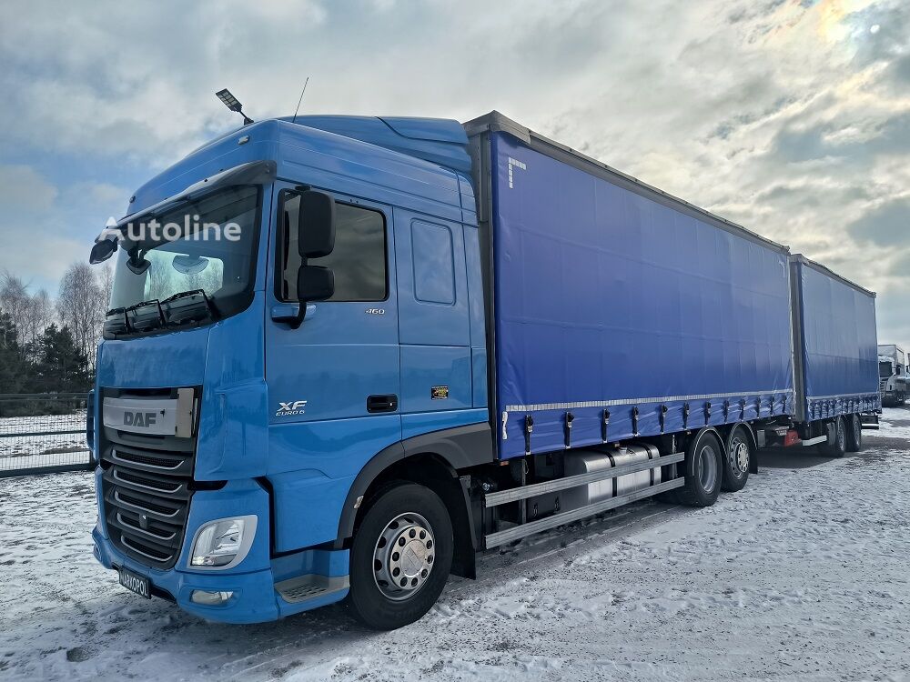 DAF XF460/Tandem /Zestaw przestrzenny/ Sprowadzony kamion sa klizna zavesa cerada + prikolica sa kliznom ceradom