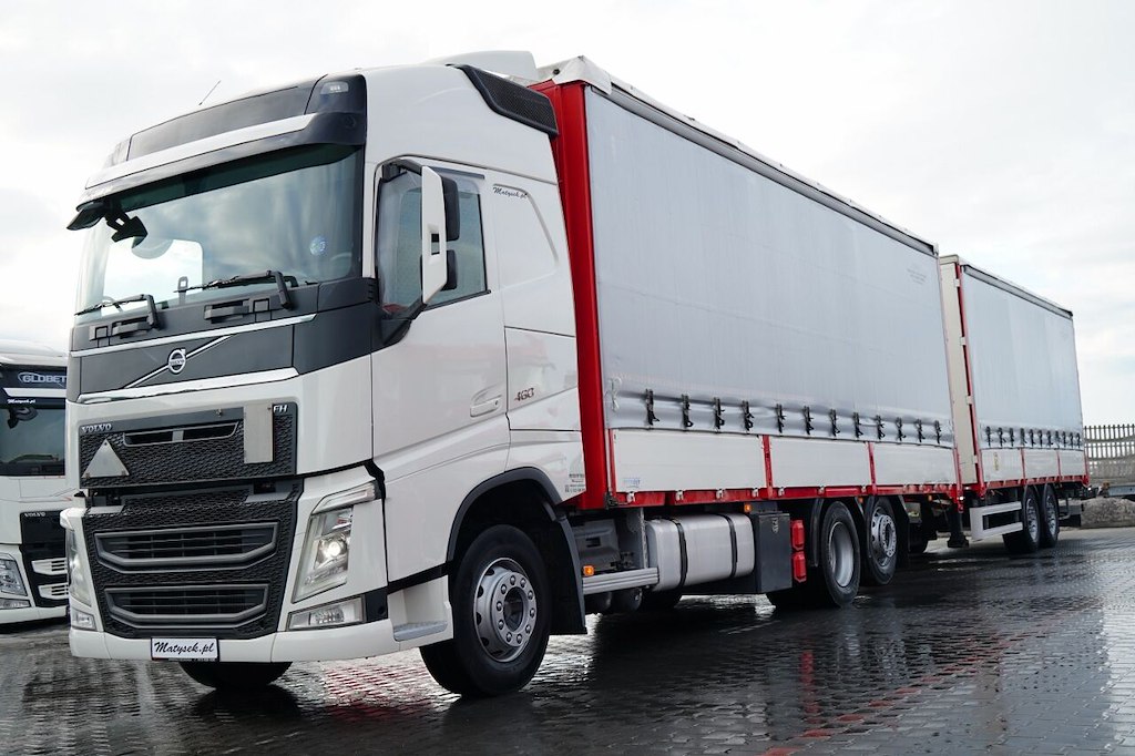 Volvo FH 460 kamion sa klizna zavesa cerada + prikolica sa kliznom ceradom
