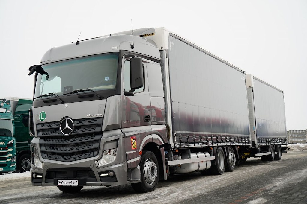 Mercedes-Benz ACTROS 2545 kamion sa klizna zavesa cerada + prikolica sa kliznom ceradom