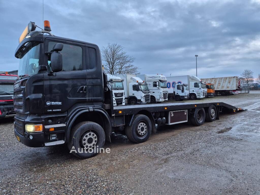 Scania R420 8x2/6 // Knæklad med venderampe // Nysynet autotransporter