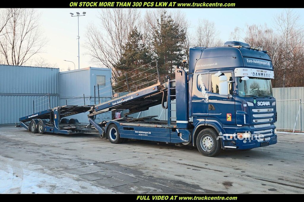 Scania R 620, V8, EURO 5+TRAILER KÄSSBOHRER, RETARDER autotransporter + prikolica autotransportera