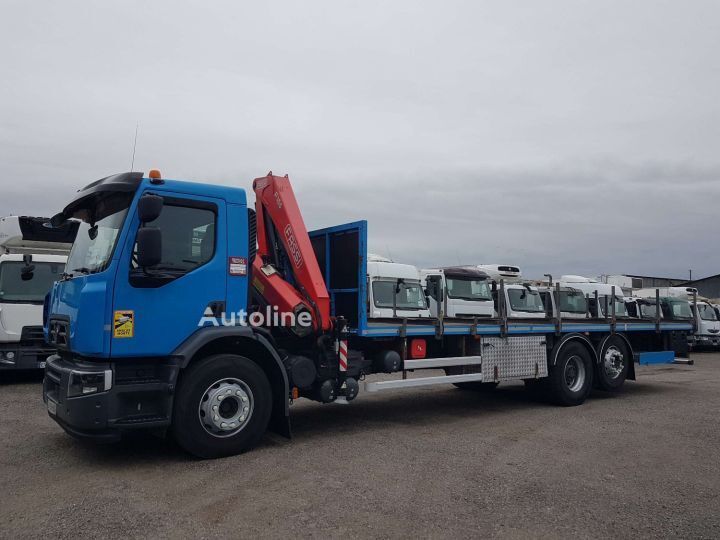 Renault C 380 6x2 PORTE-FER + FASSI F155A - VOITH RETARDER kamion platforma