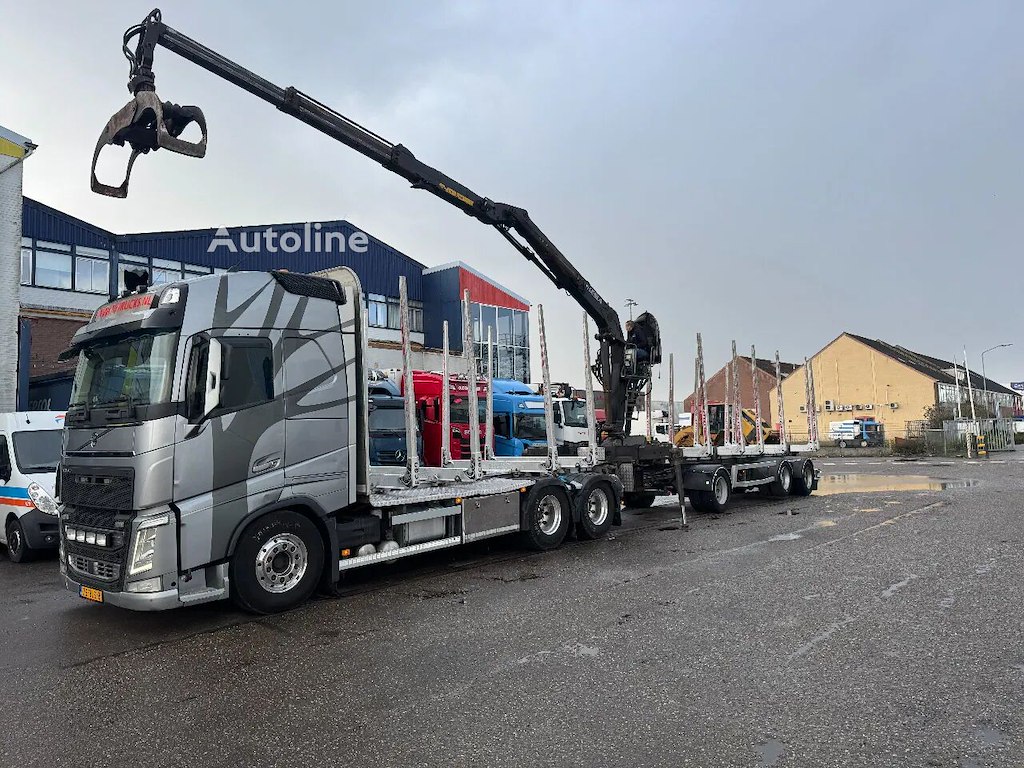 Volvo FH 500 6X4 KESLA 2110ZT CRANE + GS MEPPEL HANGER TÜV TILL 01-202 kamion za prevoz drva + šumarska prikolica