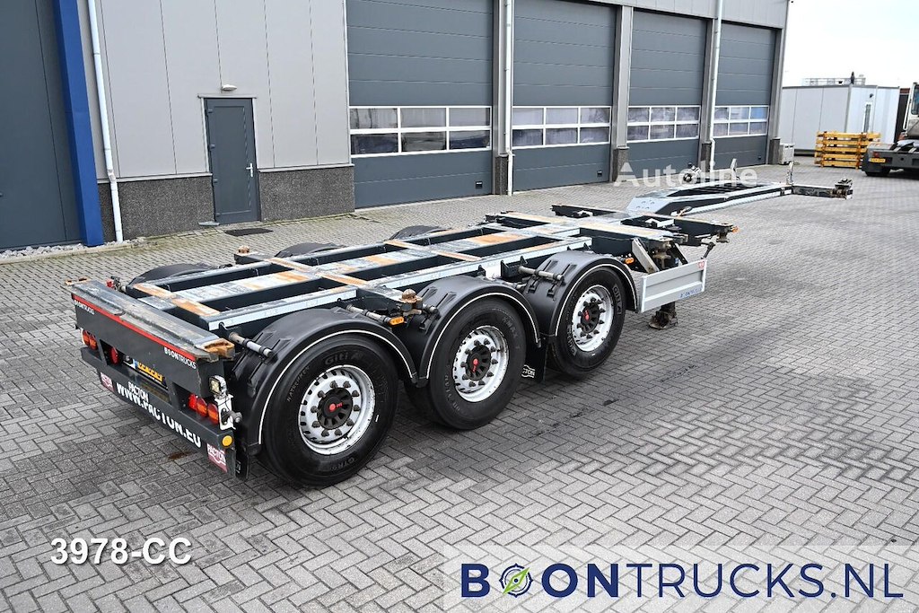 Pacton ET3 | 2x20-30-40-45ft HC * SAF/DISC * 2x EXTENDABLE * NL TRAILER poluprikolica za prevoz kontejnera