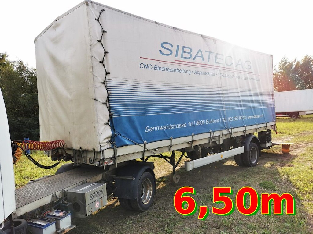 Krapf BE Trailer Pritsche+Plane + LBW AHT1000 kg / 6,5 m poluprikolica s ceradom