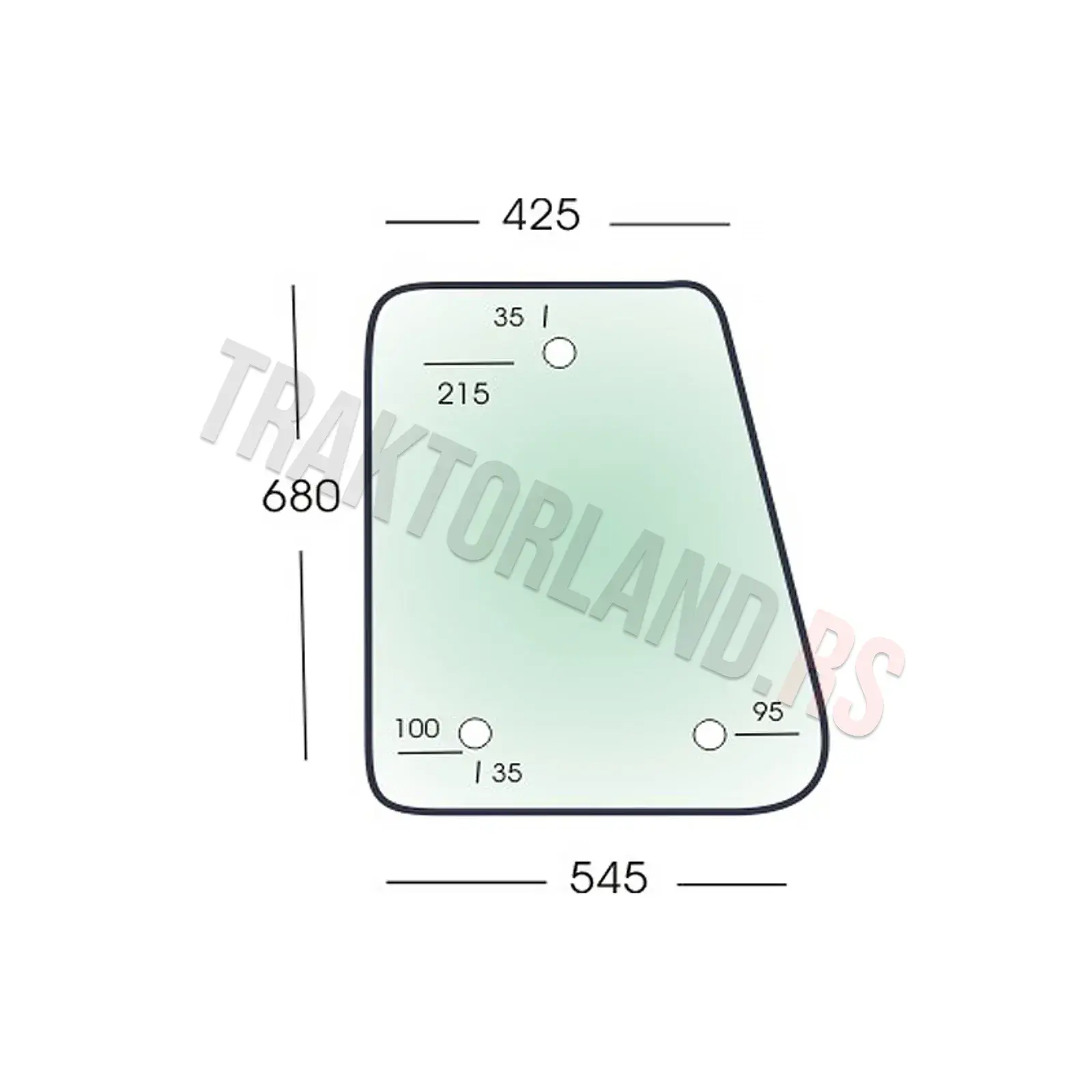 STAKLO ORASJE BOCNO IZNAD KRILA