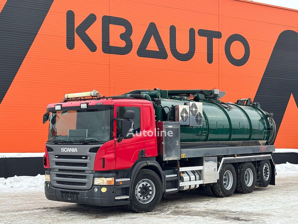Scania P 420 8x4*4 Korp & son tank 14500 l + 1500 l / vacuum CVS 1300 / autofekalac