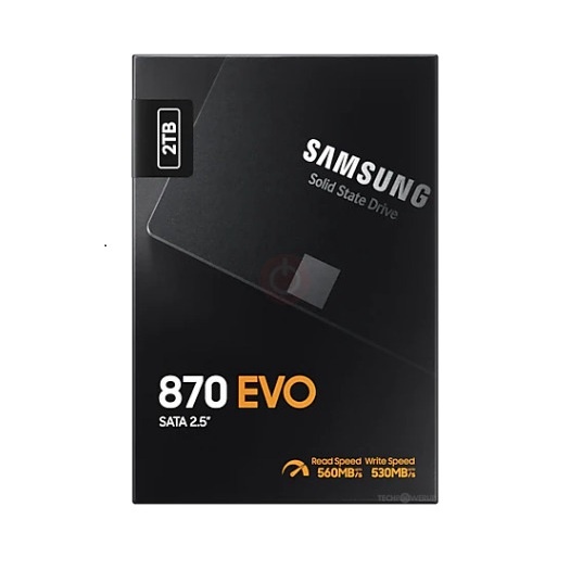 SSD 2TB SAMSUNG 870 EVO (MZ-77E2T0BW), 2.5", 7mm, SATA 3, 560/530 MB/s