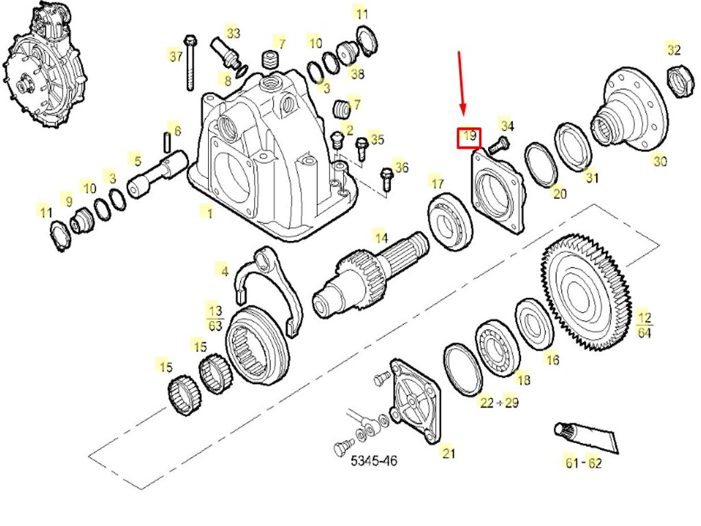Capac PTO 8850843 drugi rezervni deo transmisije za IVECO EuroTrakker kamiona