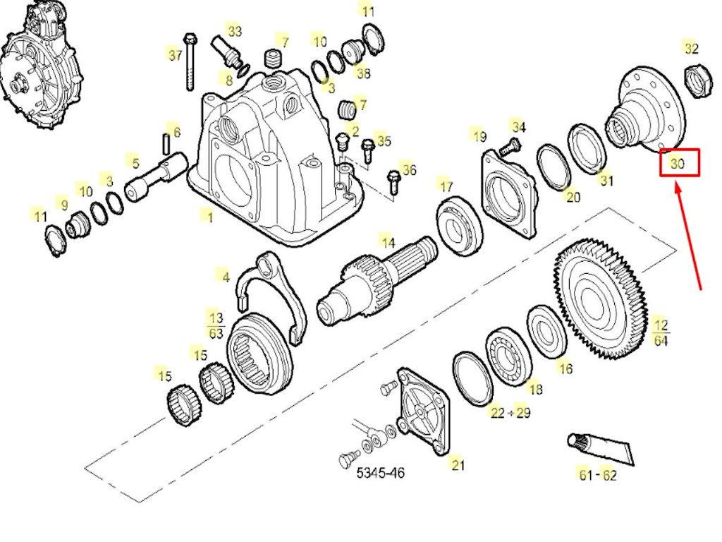 Flansa PTO 8850793 drugi rezervni deo transmisije za IVECO EuroTrakker kamiona