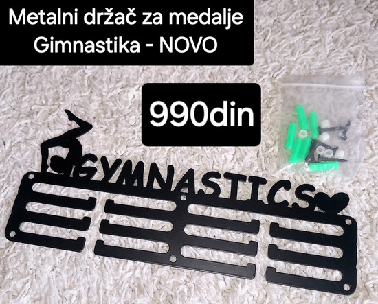 Metalni držač za medalje - Gimnastika - NOVO