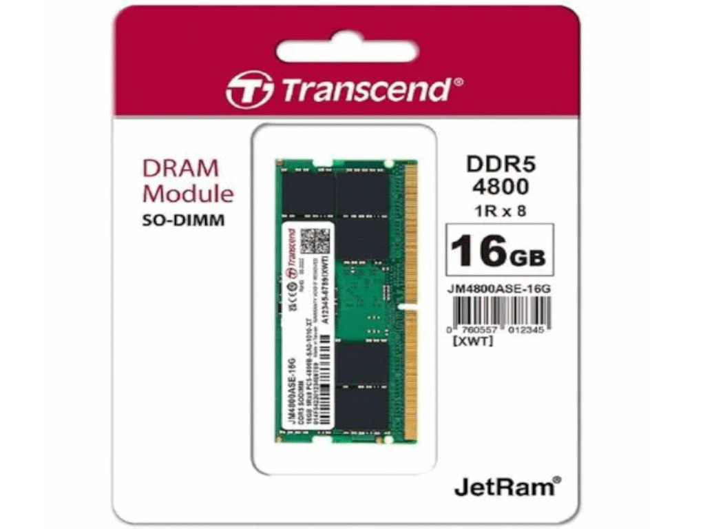 Memorija TRANSCEND 16GB/SODIMM/DDR5/4800MHz/CL40/crna
