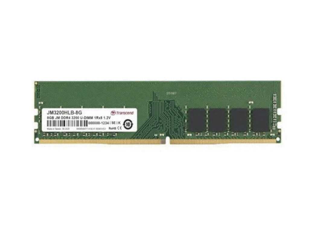 Memorija TRANSCEND 8GB/DIMM/DDR4/3200MHz/CL22/crna