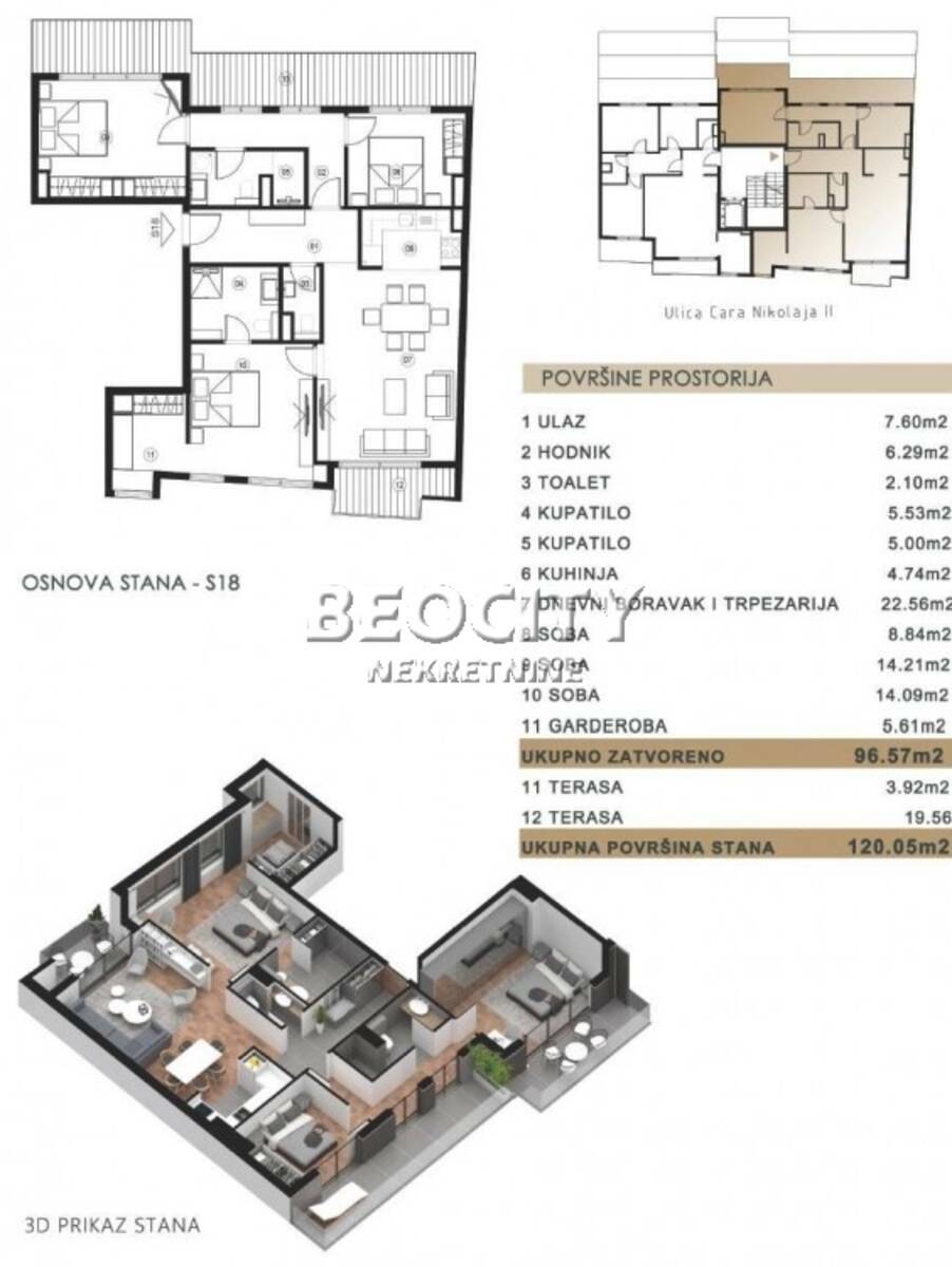 Vračar, Kalenić pijaca, , 4.0, 120m2, 552000EUR