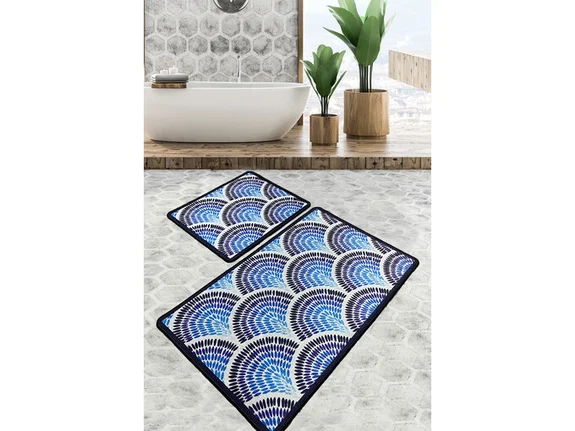 Lessentiel Maison Prostirka za kupatilo set 3 komada Azul