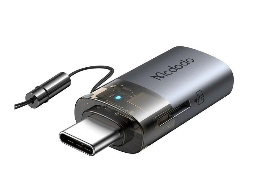 MCDODO OT-7600 ADAPTER 2U1 USB-A NA USB-C, SA ČITAČEM Kartica