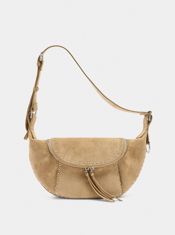 LEATHER-EFFECT CROSSBODY BAG WITH STUDS