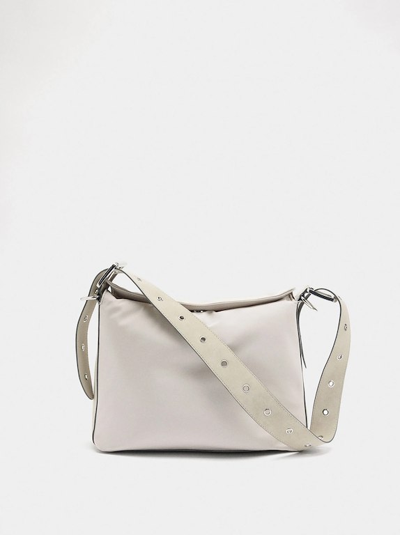 PLAIN NYLON SHOULDER BAG